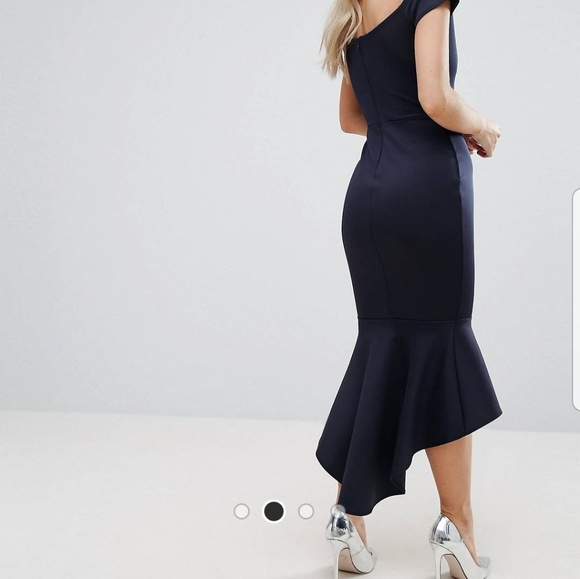 Dresses | John Zack Petite Off Shoulder Ruffle Midi Dress | Poshmark